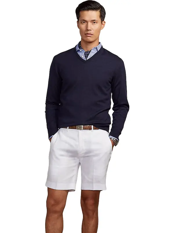 Ralph Lauren Gregory Tailored Linen Short - Optic White