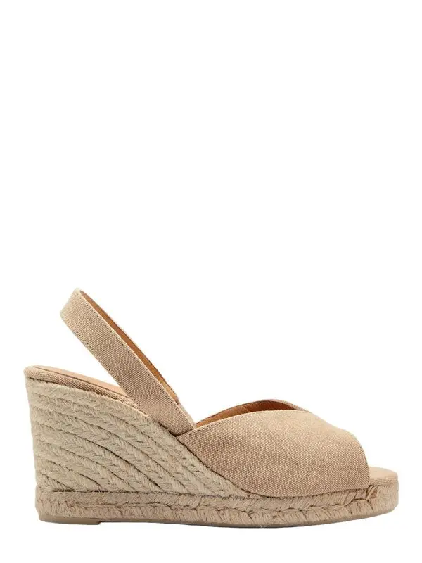 CastaÑer Brisa 80 Canvas Wedge Espadrilles - Sand