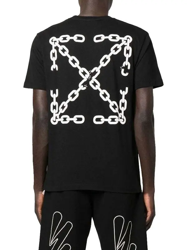 Off-White Off Off Off Chain Arr Slim Short Sleeve Tee Shirtin - Black/white