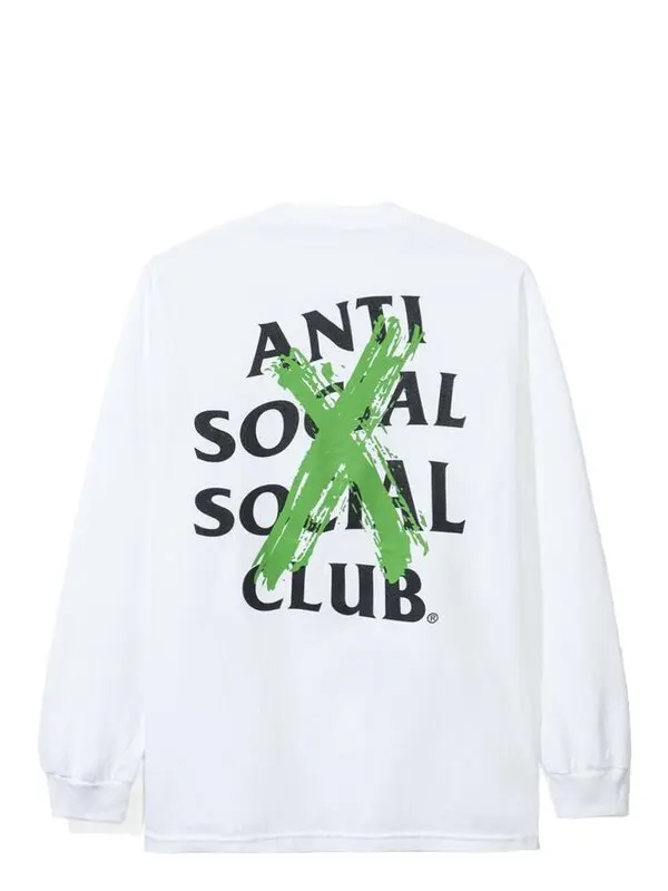 ANTI SOCIAL SOCIAL CLUB Cancelled Remix Long Sleeve Tee Shirt - White