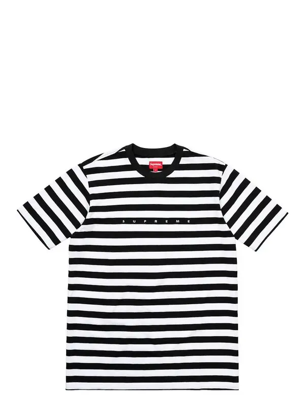 Supreme Bar Stripe Tee Shirt - Black