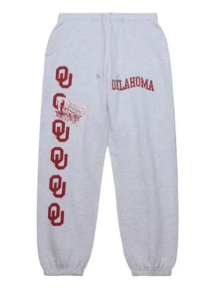 TRAVIS SCOTT X Mitchell & Ness Oklahoma Sooners Classic Sweatpants - Heather Gray