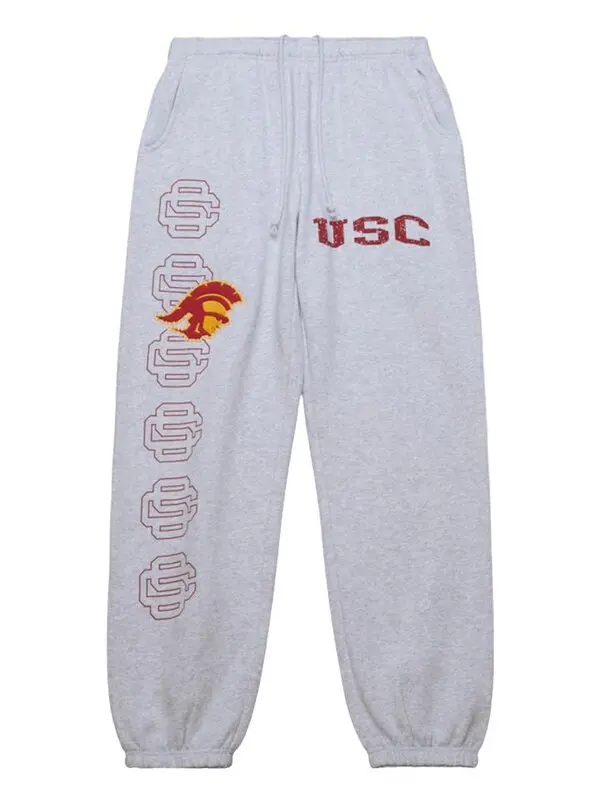 TRAVIS SCOTT X Mitchell & Ness Usc Trojans Classic Sweatpants - Heather Gray