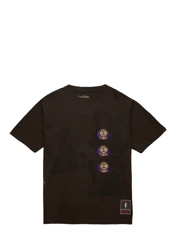 TRAVIS SCOTT X Mitchell & Ness Lsu Tigers Seal T-shirt - Brown