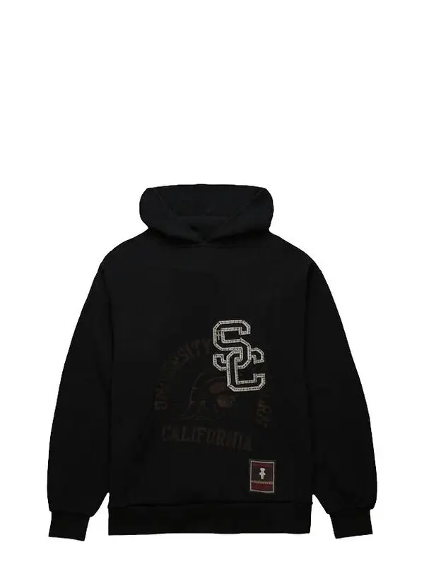 TRAVIS SCOTT X Mitchell & Ness Usc Trojans Overlap Pullover Hoodie - Black