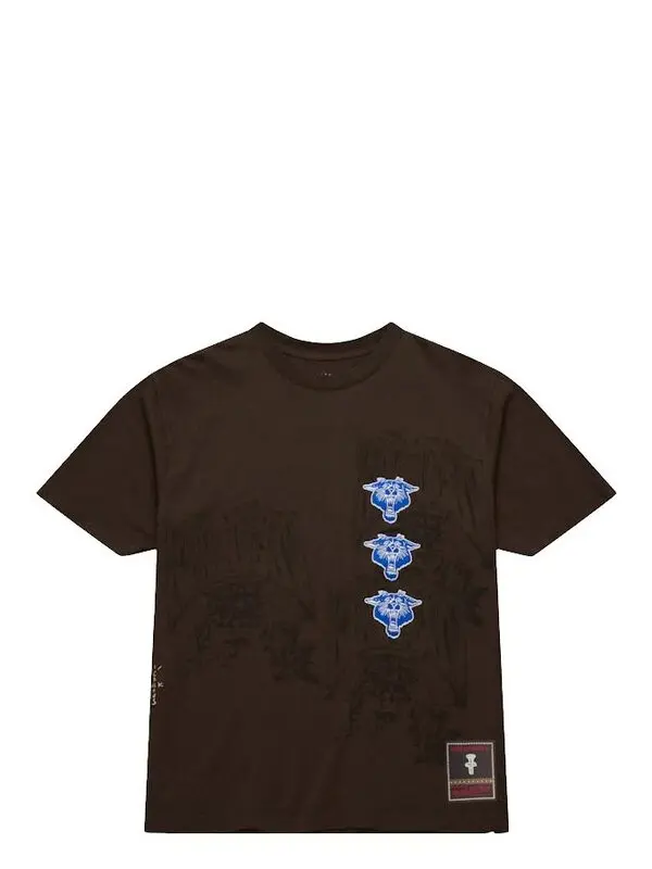 TRAVIS SCOTT X Mitchell & Ness Kentucky Wildcats Seal T-shirt - Brown