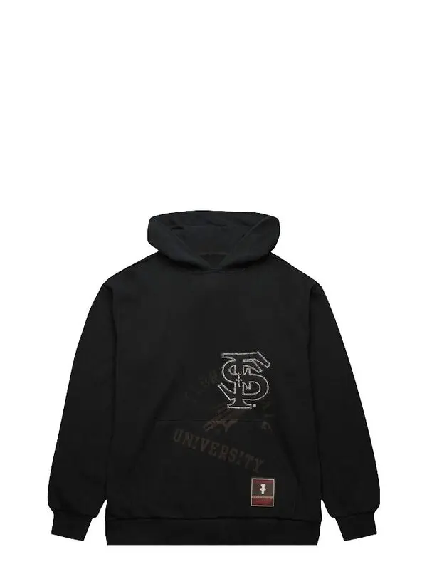 TRAVIS SCOTT X Mitchell & Ness Florida State Seminoles Overlap Pullover Hoodie - Black