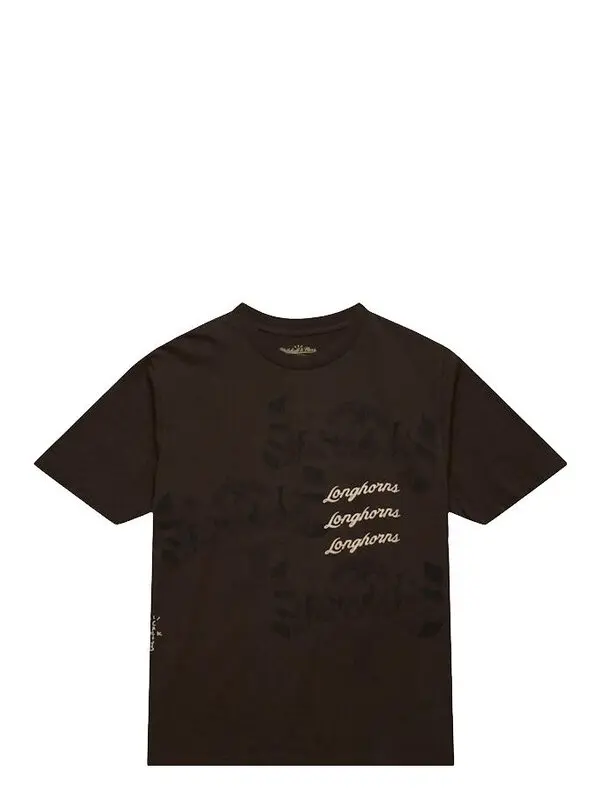 TRAVIS SCOTT X Mitchell & Ness Texas Longhorns Seal T-shirt - Brown