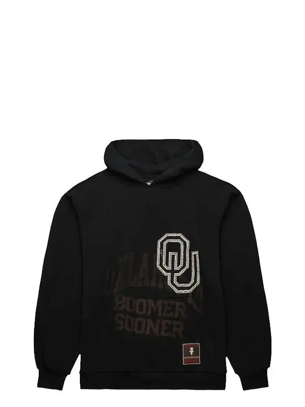 TRAVIS SCOTT X Mitchell & Ness Oklahoma Sooners Overlap Pullover Hoodie - Black