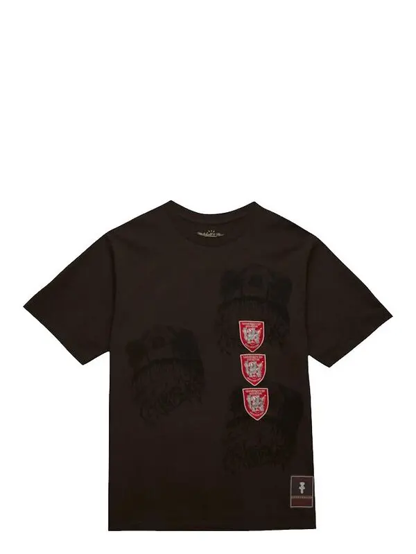 TRAVIS SCOTT X Mitchell & Ness Houston Cougars Seal T-shirt - Brown