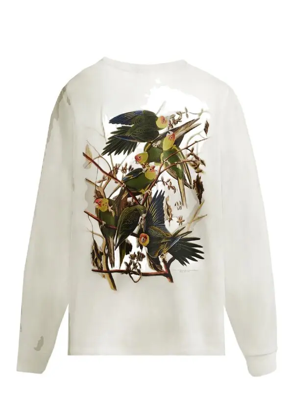 Kith Amnh Rare Birds Vintage Long Sleeve Tee Shirt - Sandrift