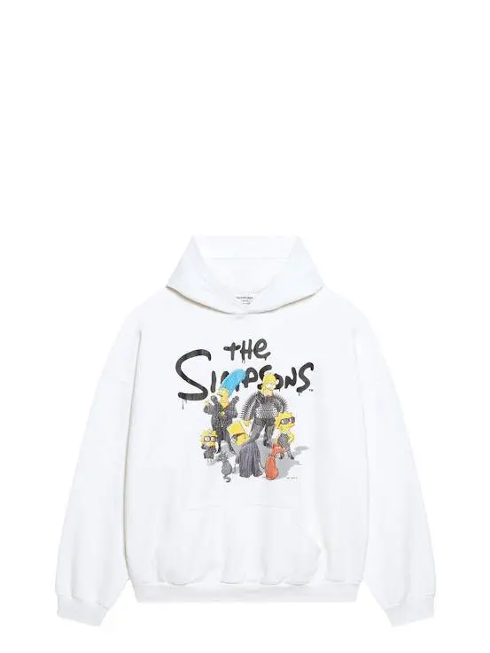 Balenciaga X The Simpsons Wide Fit Hoodie - White