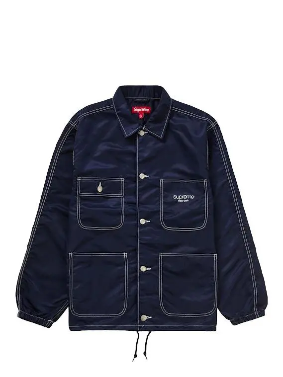 Supreme Nylon Chore Coat - Navy Blue