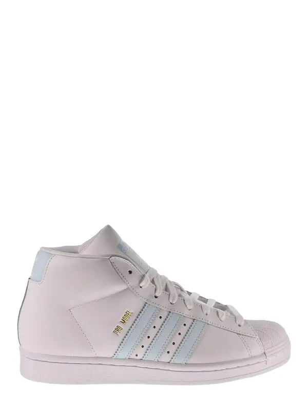Adidas Lace-up High-top Sneakers - Cloud White/sky Blue Tint