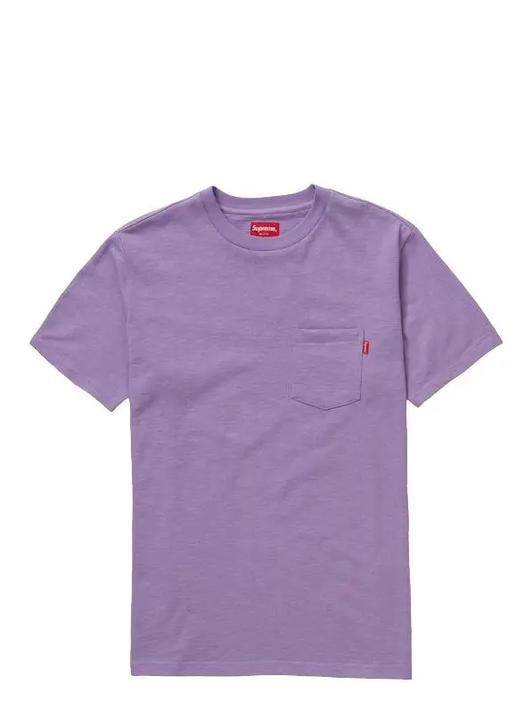Supreme Short Sleeve Pocket Tee Shirt - Lavender