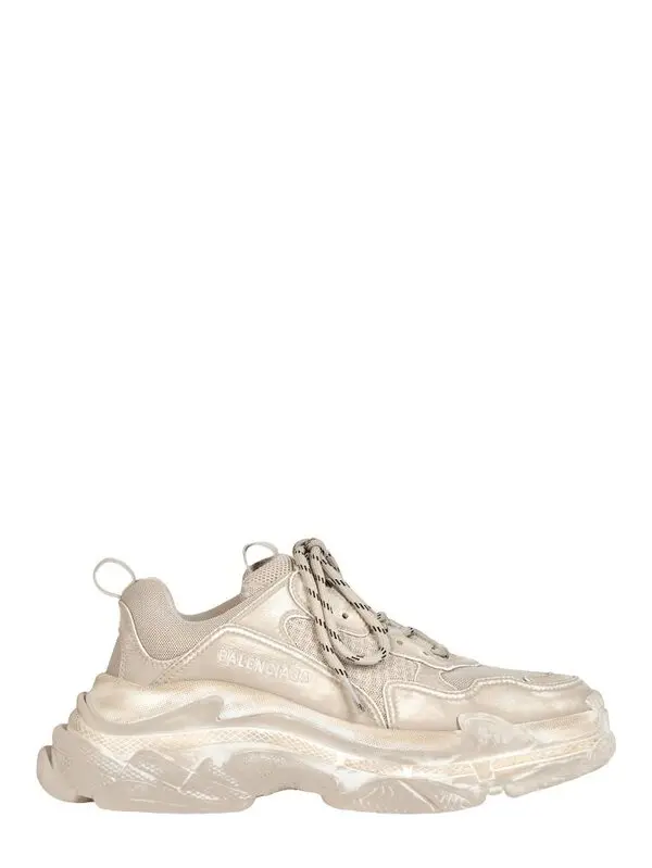 Balenciaga Triple S Faded Sneakers - Beige/white