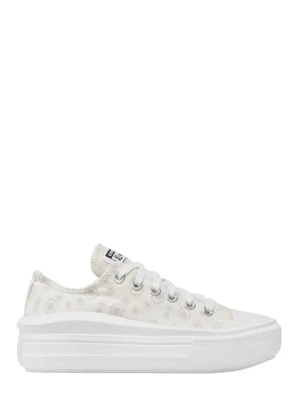 CONVERSE Chuck Taylor All Star Move Platform Low Tonal Floral Sneakers - White/mouse