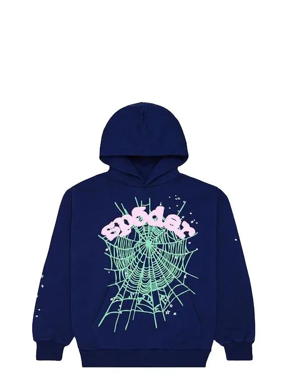 SP5DER Og Web Hoodie - Navy Blue