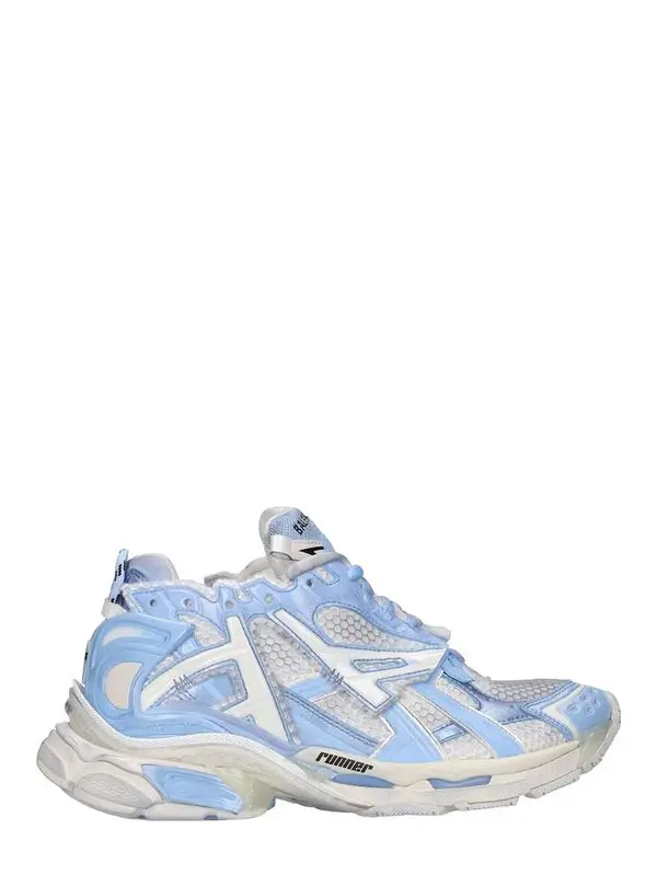 Balenciaga Runner Sneakers - White/light Blue