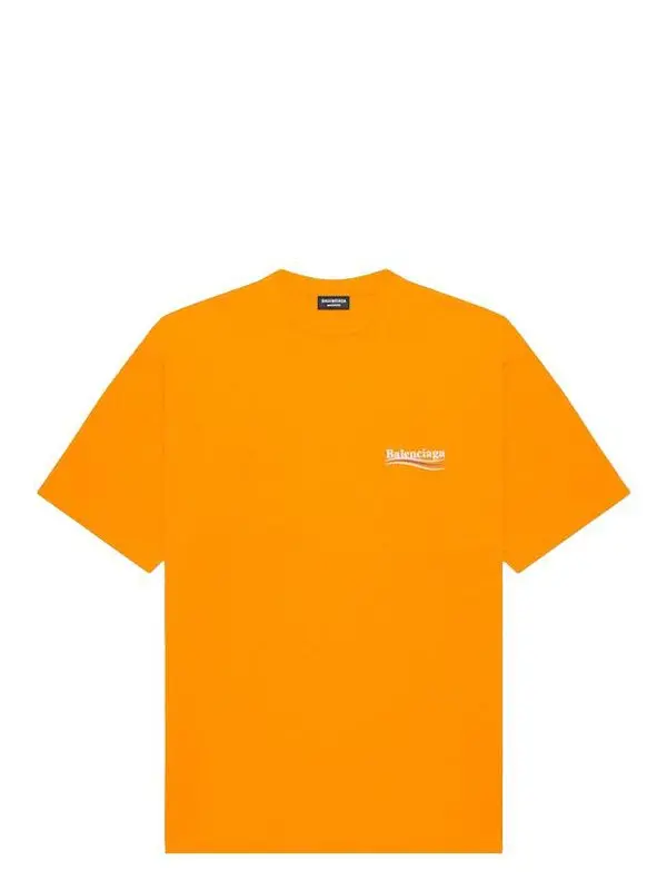 Balenciaga Political Campaign Large Fit T-shirt - Fluo Orange