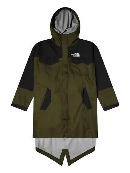 The North Face X Undercover Soukuu Hike Packable Fishtail Shell Parka - Forest Night Green/tnf Black