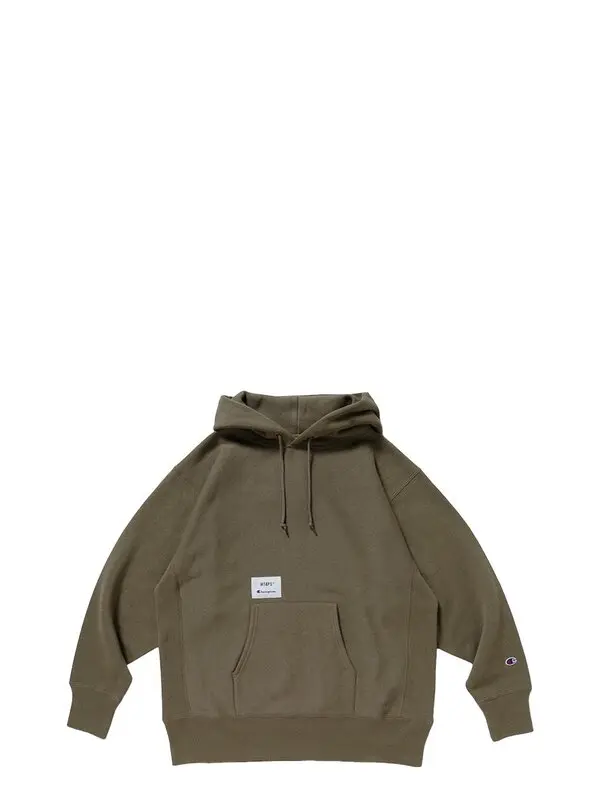 WTAPS X Champion Reverse Weave Hooded Sweatshirt - Olivedrab Green