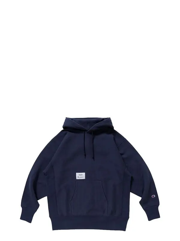 WTAPS X Champion Reverse Weave Hooded Sweatshirt - Navy Blue