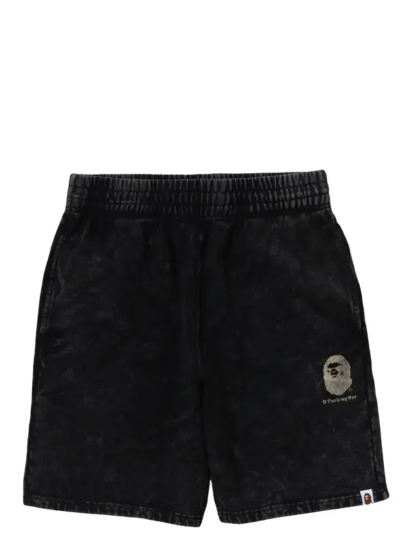 BAPE A Bathing Ape Overdye Sweat Shorts - Black