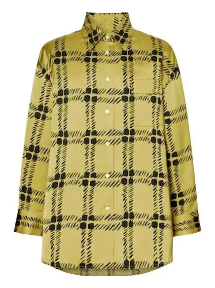 Uniqlo Oversized Long Sleeve Shirt - Mustard