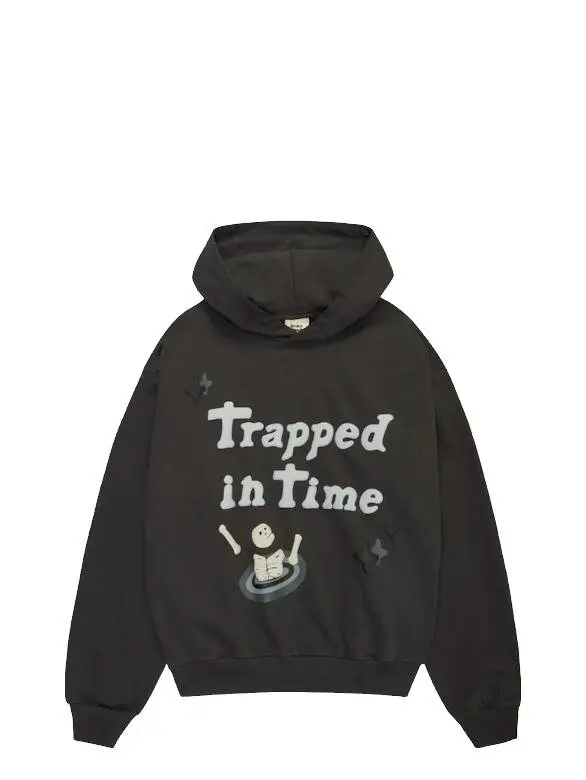BROKEN PLANET Trapped In Time Hoodie - Soot Black