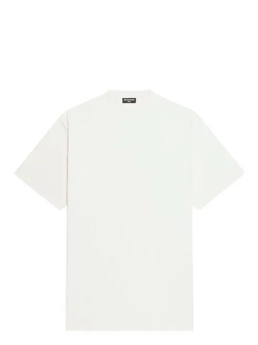 Balenciaga Back Hem Long Boxy Fit T-shirt - White
