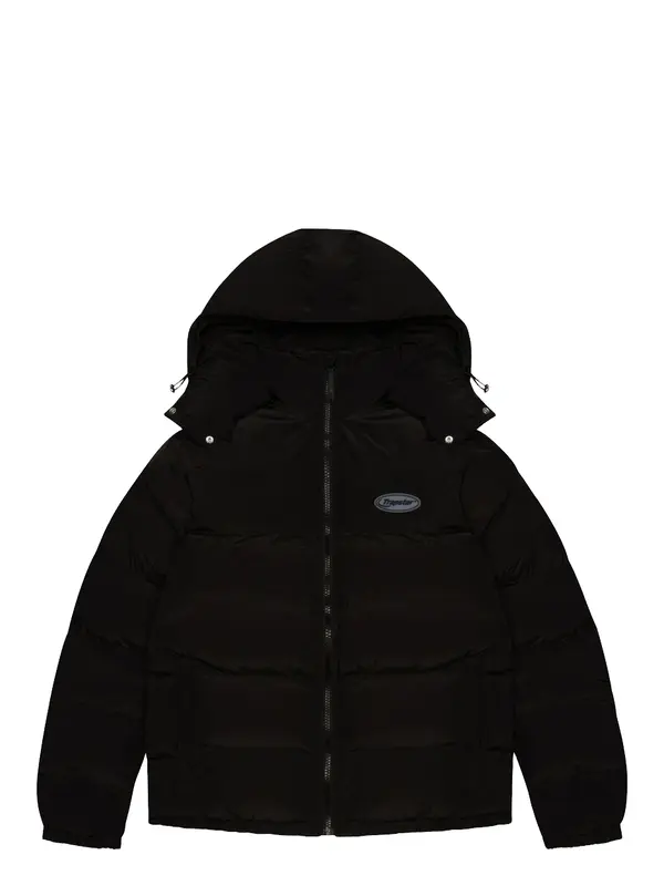 Trapstar Hyperdrive Detachable Hooded Puffer Jacket - Triple Black