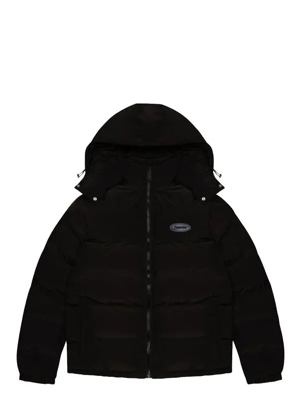 Trapstar Hyperdrive Detachable Hooded Puffer Jacket - Triple Black