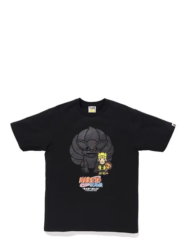 A BATHING APE X Naruto Milo #4 Tee Shirt - Black