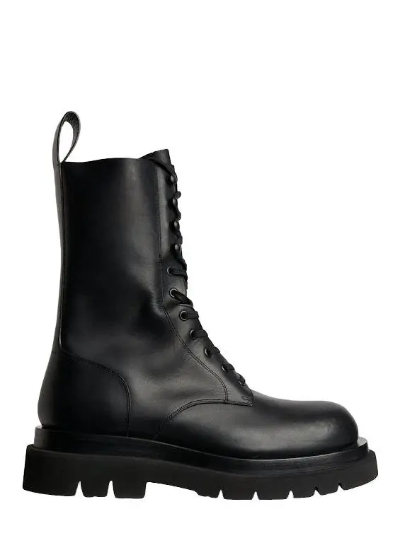 Bottega Veneta Lug Lace-up Boots - Black
