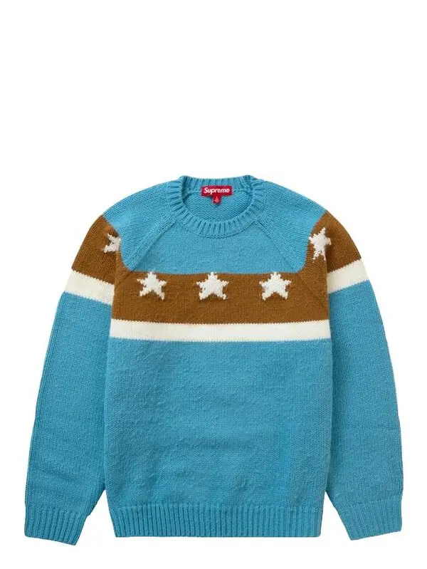 Supreme Stars Sweater - Dusty Blue