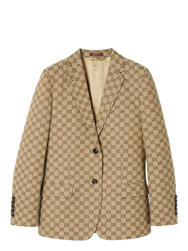 Gucci Original Gg Canvas Tailored Jacket - Brown