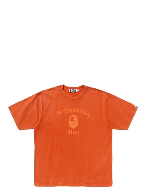 A BATHING APE Overdye Relaxed Fit Tee Shirt - Orange