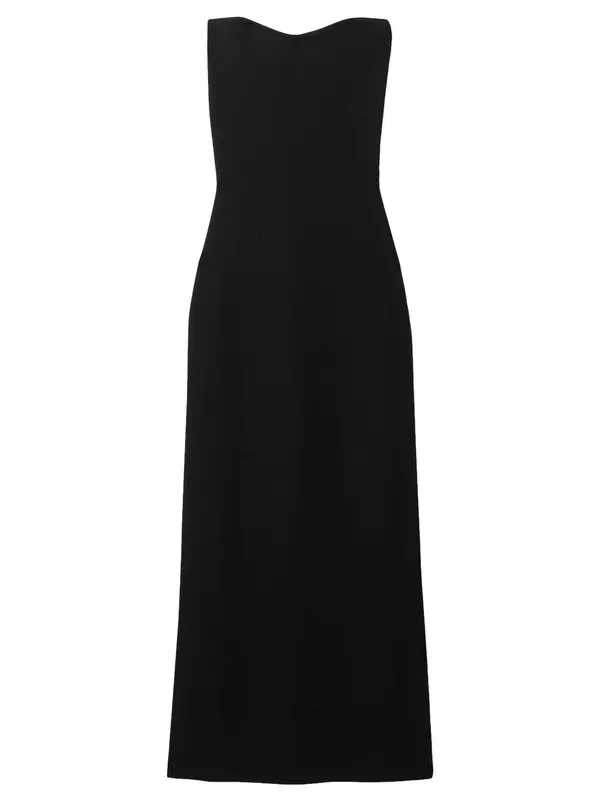 Gabriela Hearst Calderon Merino Wool And Cashmere-blend Midi Dress - Black