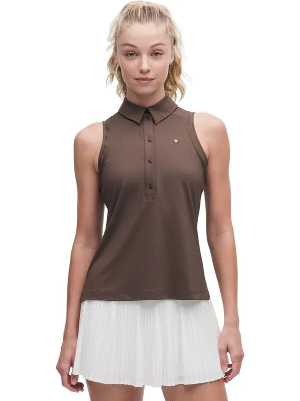 Lululemon Quick-dry Sleeveless Polo Shirt - Pinecone