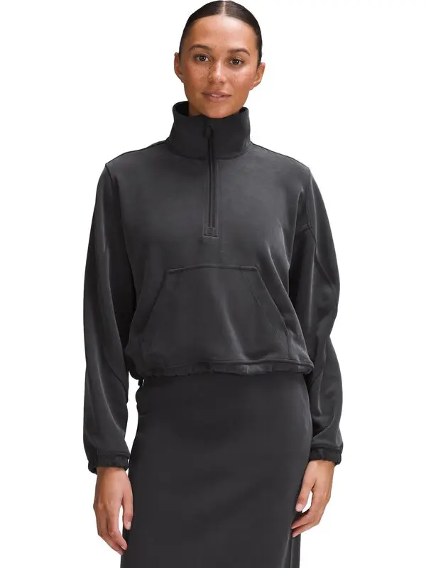 Lululemon Brushed Softstreme Half Zip - Black