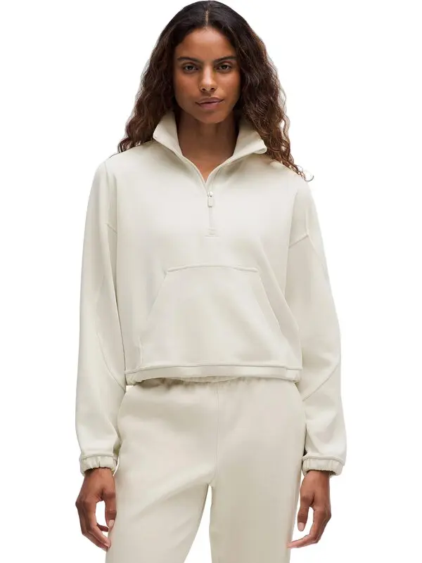 Lululemon Brushed Softstreme Half Zip - Bone