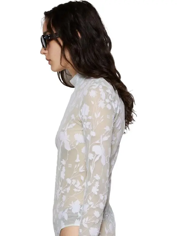 Givenchy Floral Tulle Bodysuit - White