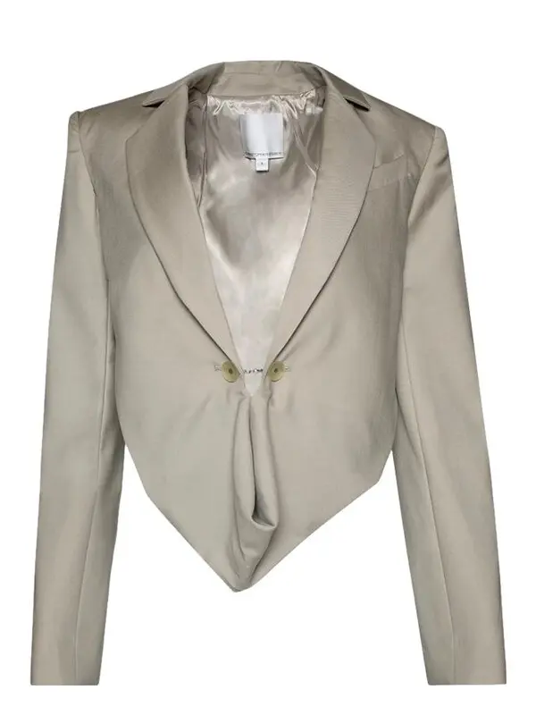 Christopher Esber Talus Scoop Front Crop Blazer - Beige
