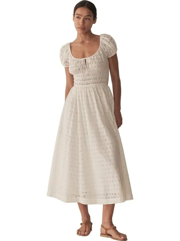 DÔEN Quinn Dress - Salt Eyelet