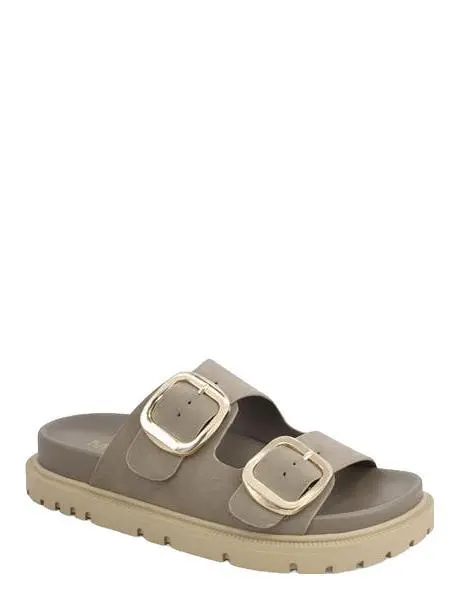 Mia Gen Slide Sandal - Taupe/gold
