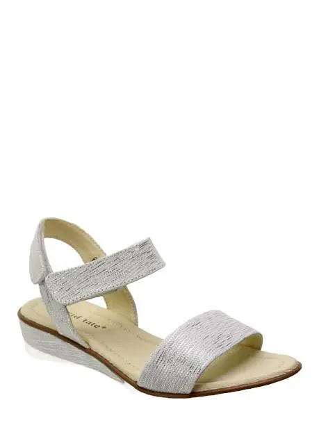 DAVID TATE Scala Slingback Sandal - White Lizard