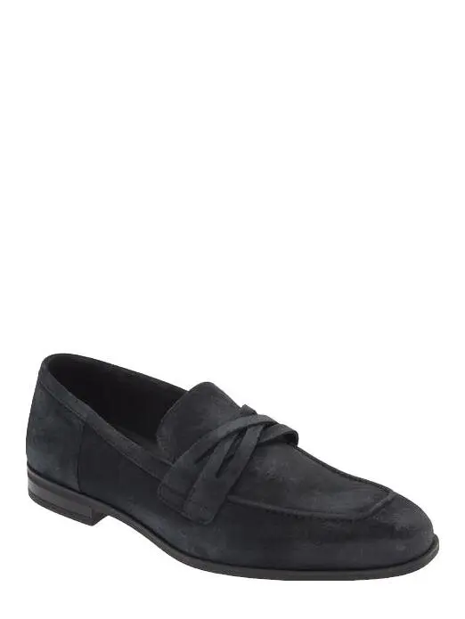 STUART WEITZMAN Simon Crisscross Loafer - Off Black