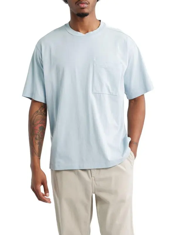 Bp. Washed Oversize Pocket T-shirt - Blue Subdued Washed