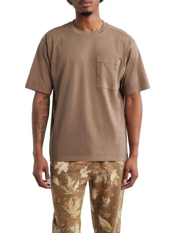 Bp. Washed Oversize Pocket T-shirt - Brown Shiitake Washed